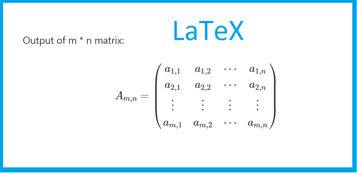 How To Write Matrix In LaTeX 